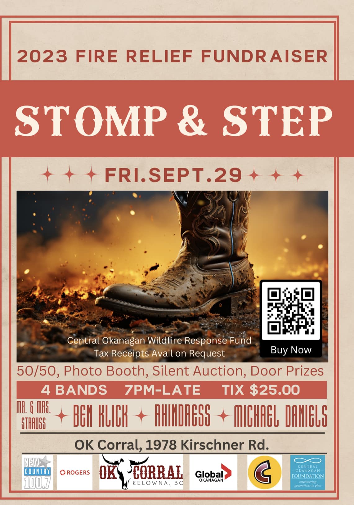 STOMP & STEP WILDFIRE FUNDRAISER - Gonzo Okanagan Music, Technology ...